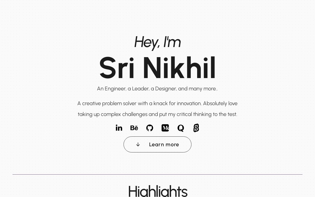 Portfolio | Nikhil